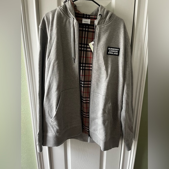 Burberry | Shirts | Burberry Zip Up Hoodie | Poshmark